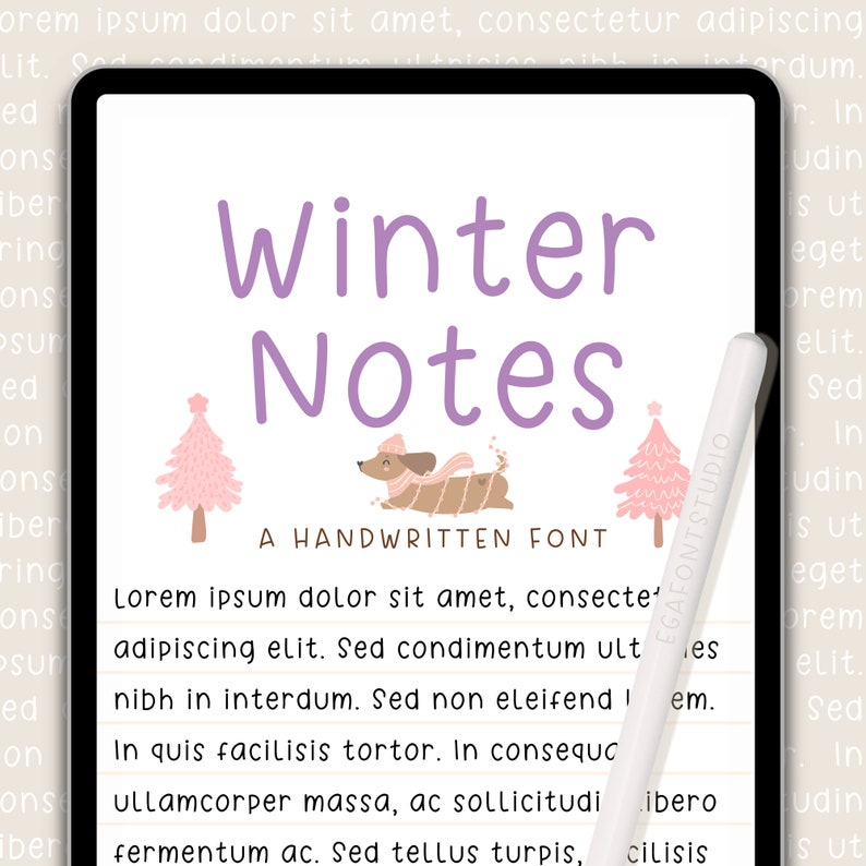 Note Font, Handwritten Font Goodnotes Font Notetaking Font Kids Font ...