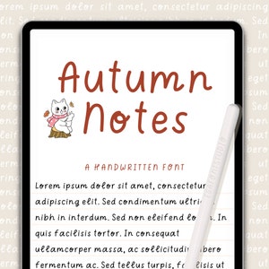 Note Font, Handwritten Font Goodnotes Font Notetaking Font Kids Font ...