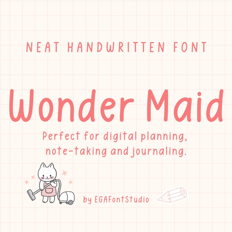 Handwritten Font for Notes, Goodnotes & Study Neat Handwriting Font for ...