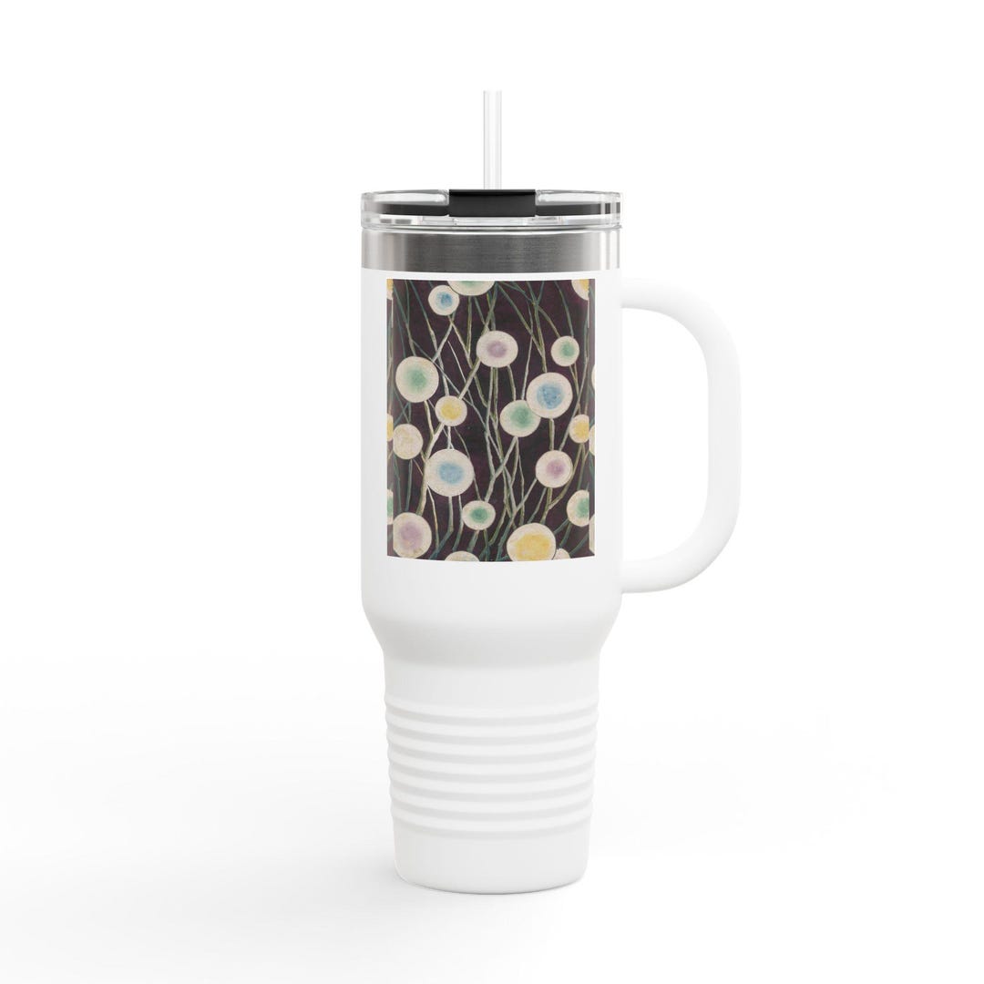 Wagara Travel Mug | Kimono Obi Pattern | Insulated Japanese Tumbler ...