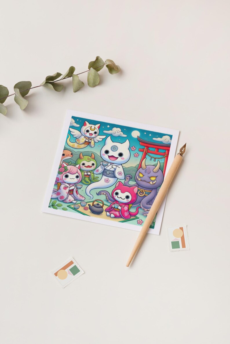 Cute Japanese Yokai Coloring Pages | Kawaii Mythical Creatures ...