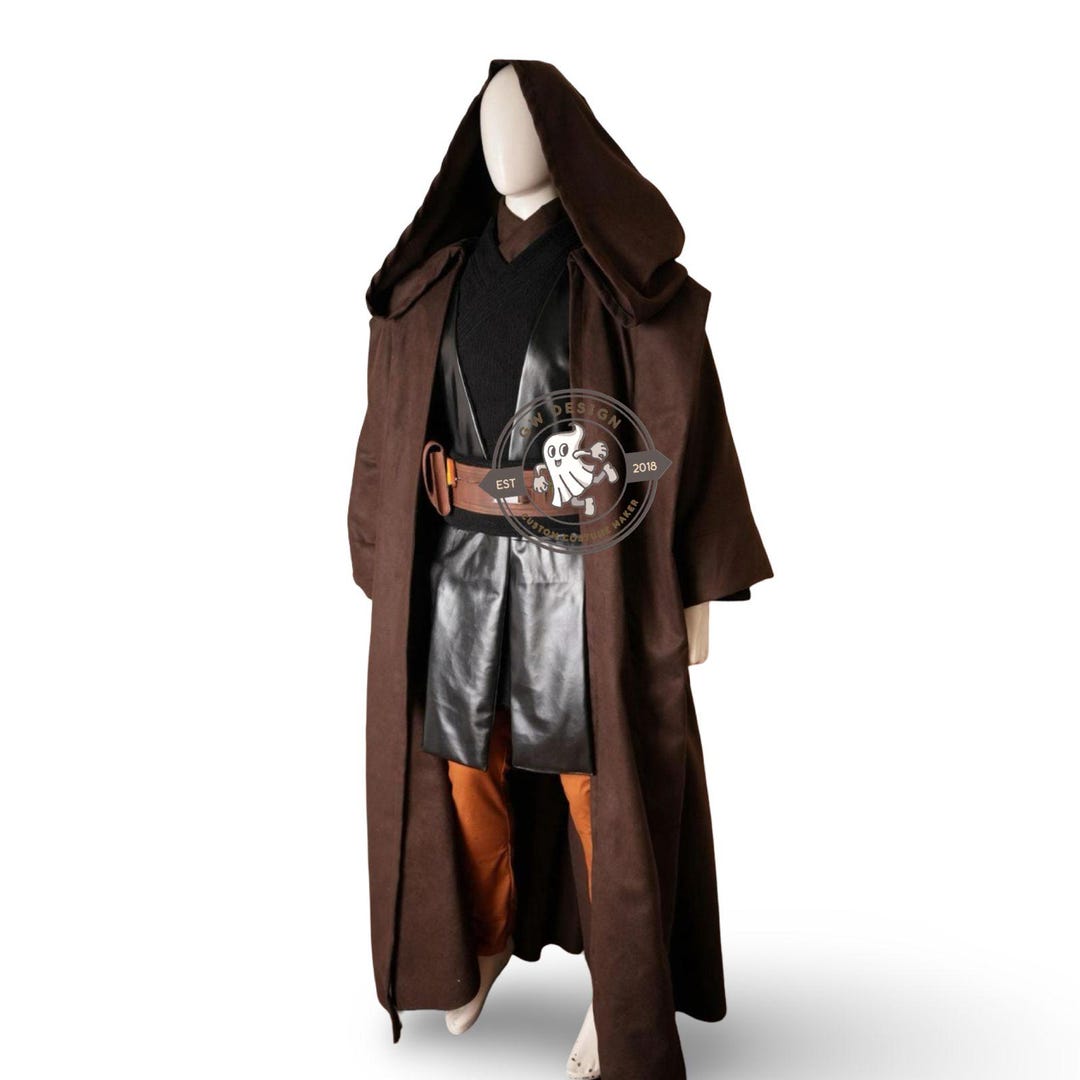 Anakin Skywalker Jedi Knight Costume: Brown Robe, Tunic, Belt - Star ...