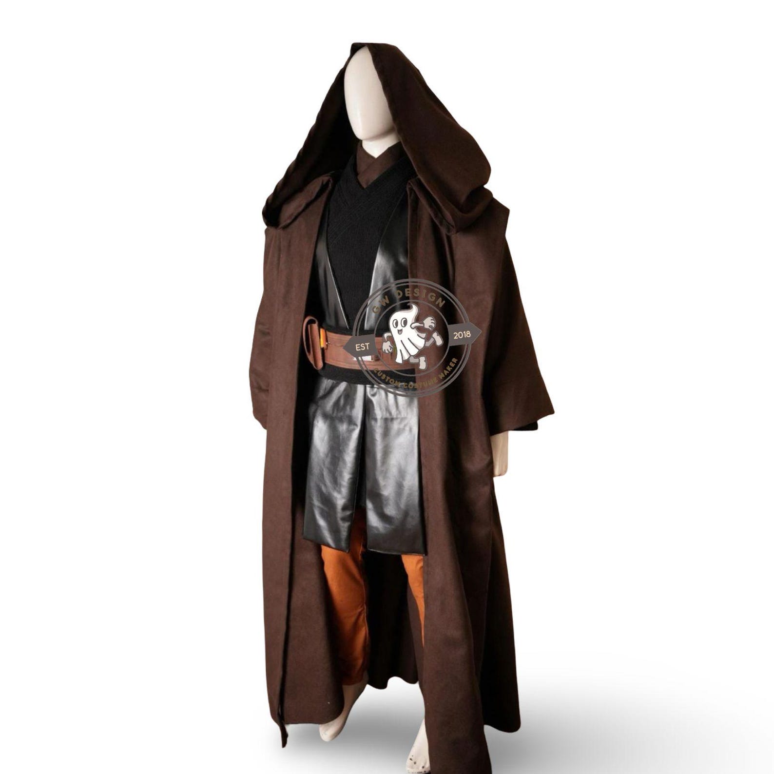 Anakin Skywalker Jedi Knight Costume: Brown Robe, Tunic, Belt - Star ...
