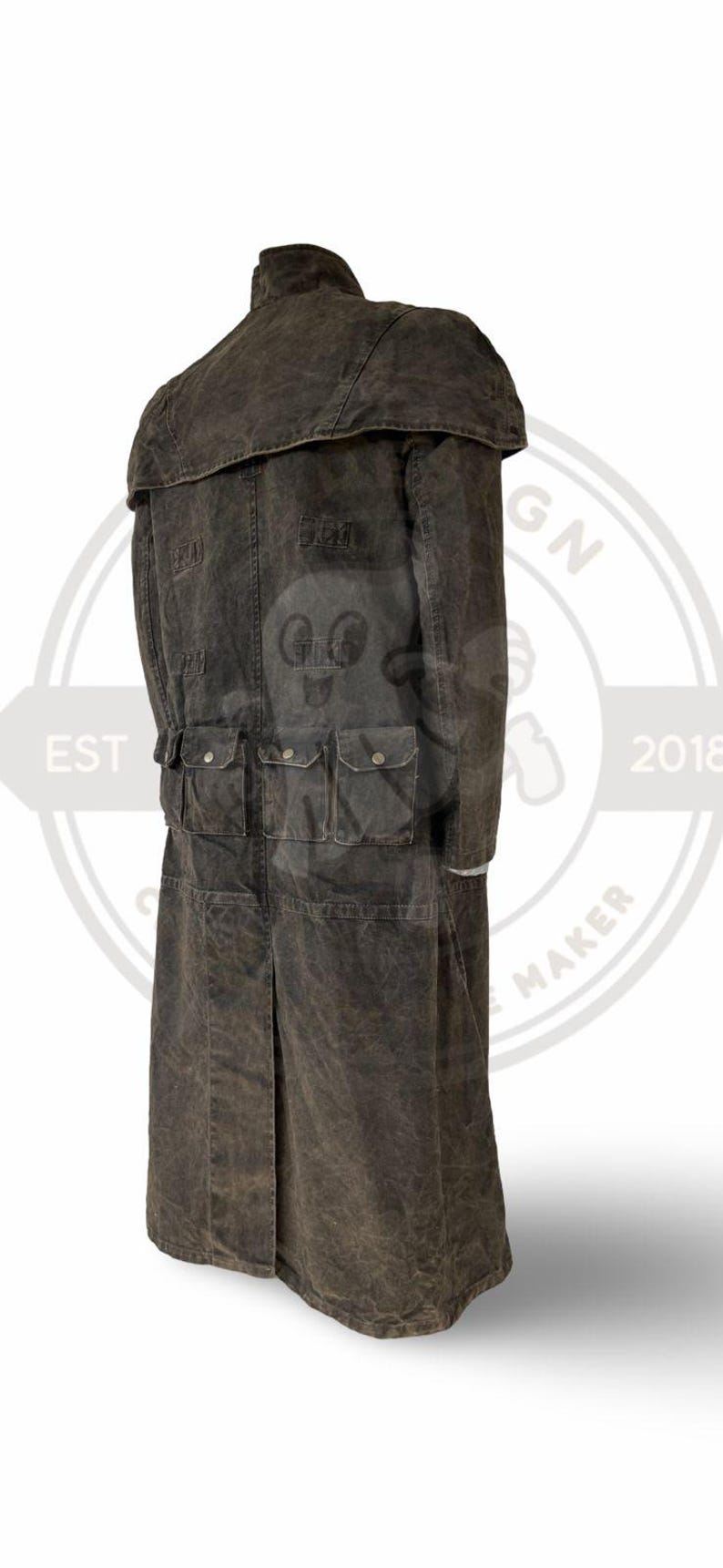 Fallout NCR Ranger Canvas Duster Replica – Veteran Coat With Weathering ...