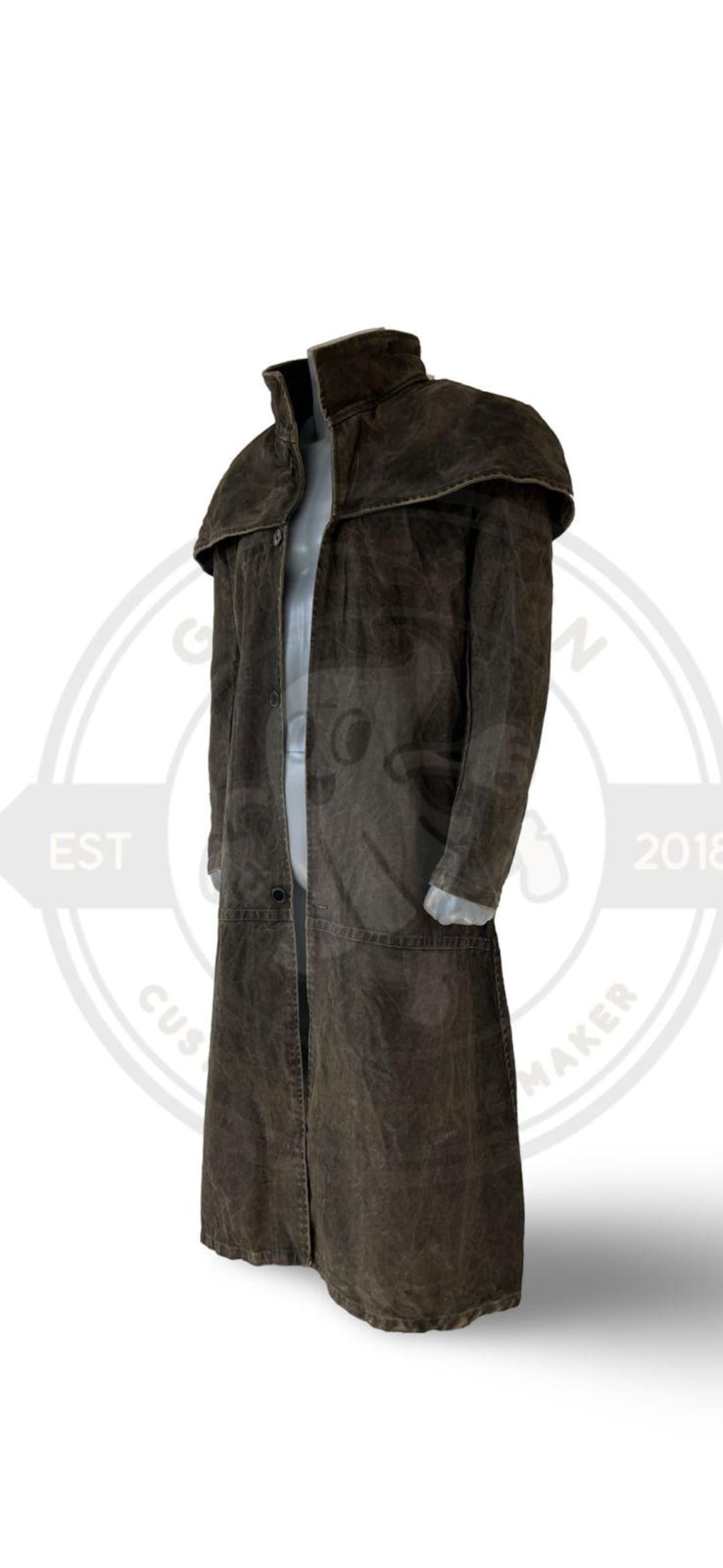 Fallout NCR Ranger Canvas Duster Replica – Veteran Coat With Weathering ...