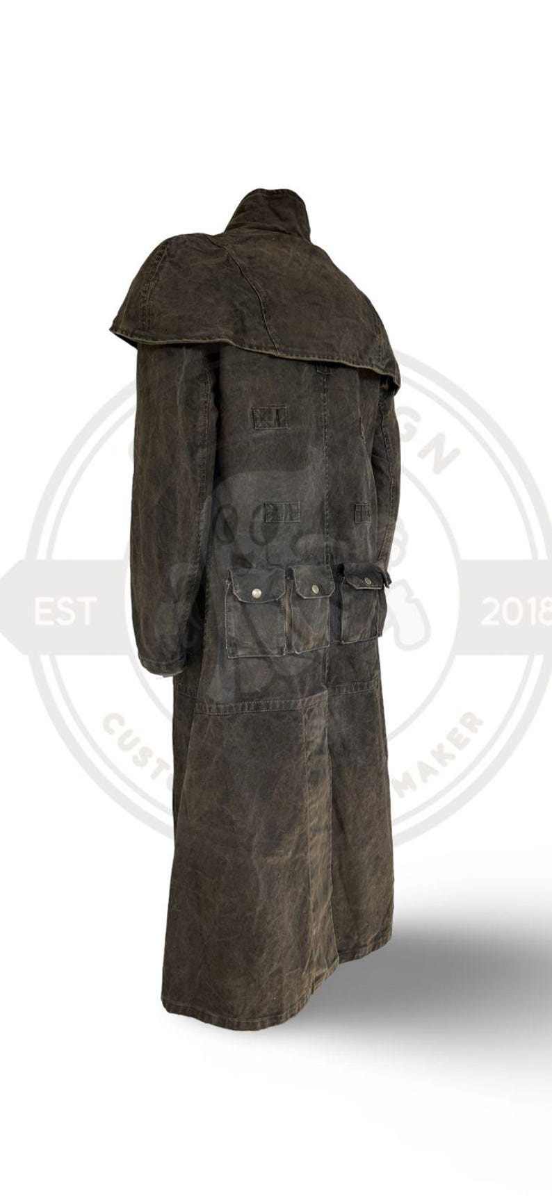 Fallout NCR Ranger Canvas Duster: Weathered Post-apocalyptic Trench ...