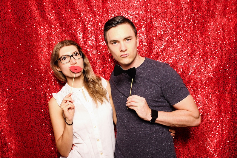 Ruby Red Sequin Photography Backdrop/Photo Booth Backdrop | Etsy