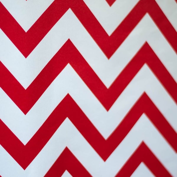 Red Chevron Fabric - Etsy