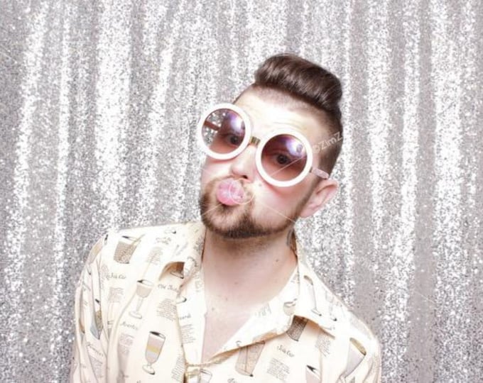 Silver Sequin Photography Backdrop, Photo Booth Backdrop, Sequin Photo ...
