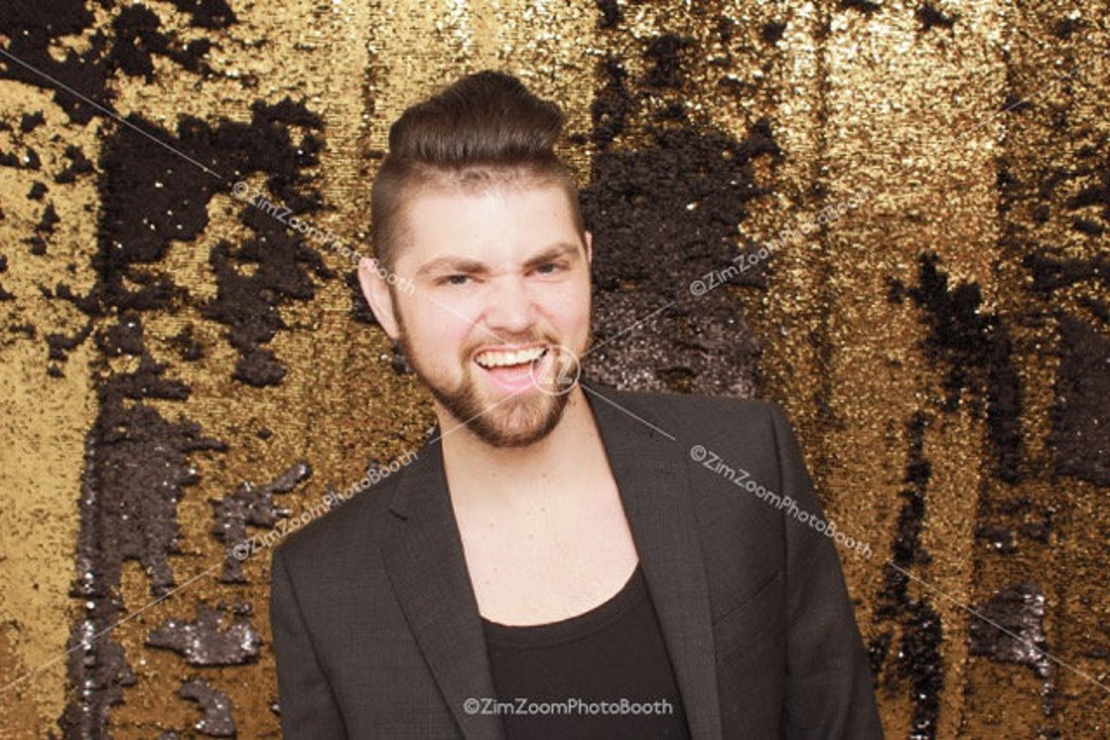 8 Ft X 5 Ft Black and Gold Reversible Sequin Backdrop Photo | Etsy