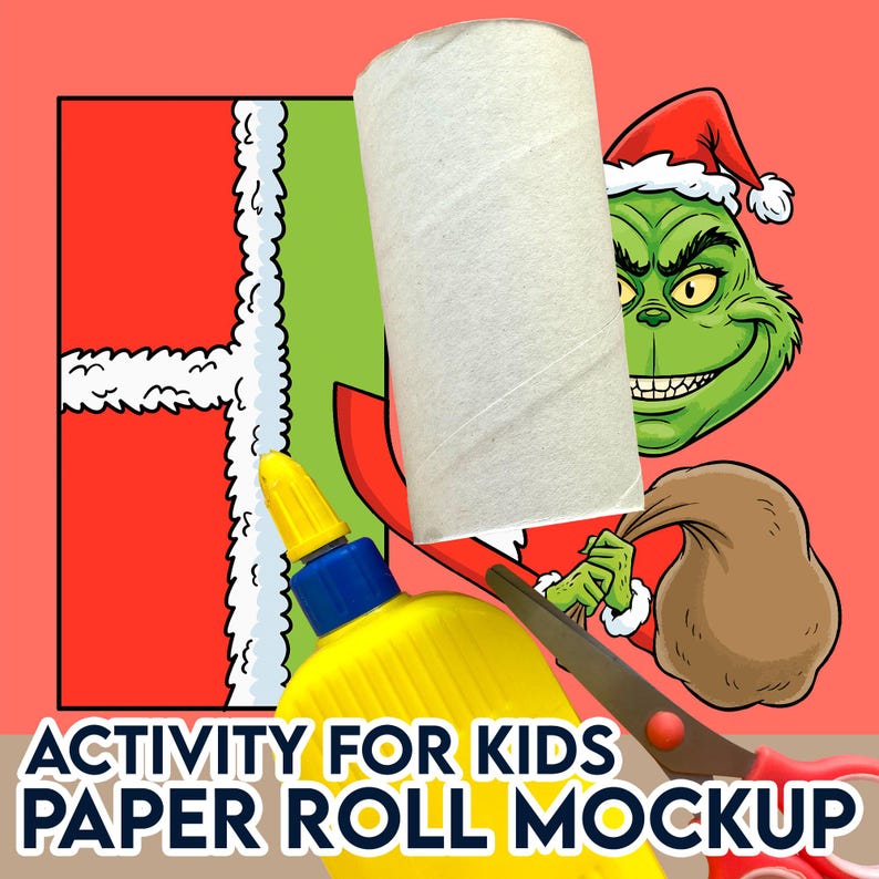 Grinch Toilet Paper Roll Craft, Christmas DIY Activity (PDF) - Etsy