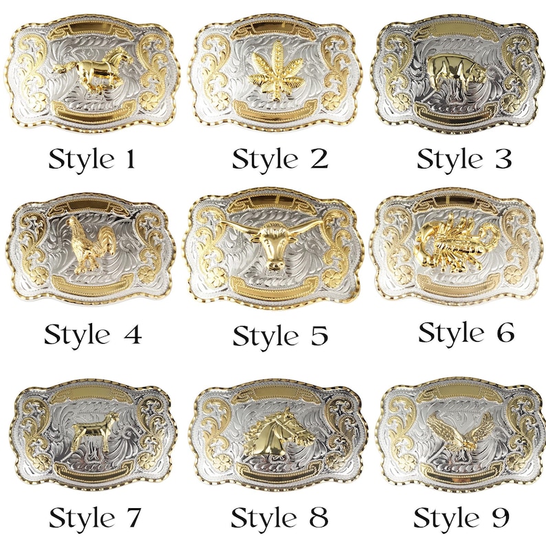 Personalized Gold & Silver Belt Buckle, Vintage, Custom Rodeo Prize ...