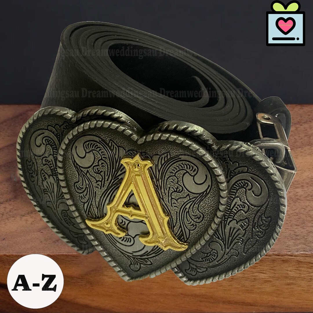 Handcrafted Monogram Letter BELT BUCKLE for Man Woman, Custom Monogram ...