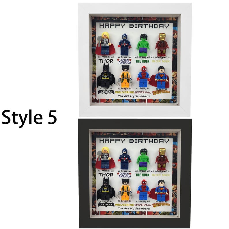 Superhero Dad Gift Frame for Father’s Day 2026, Unique Brick Minifigure ...