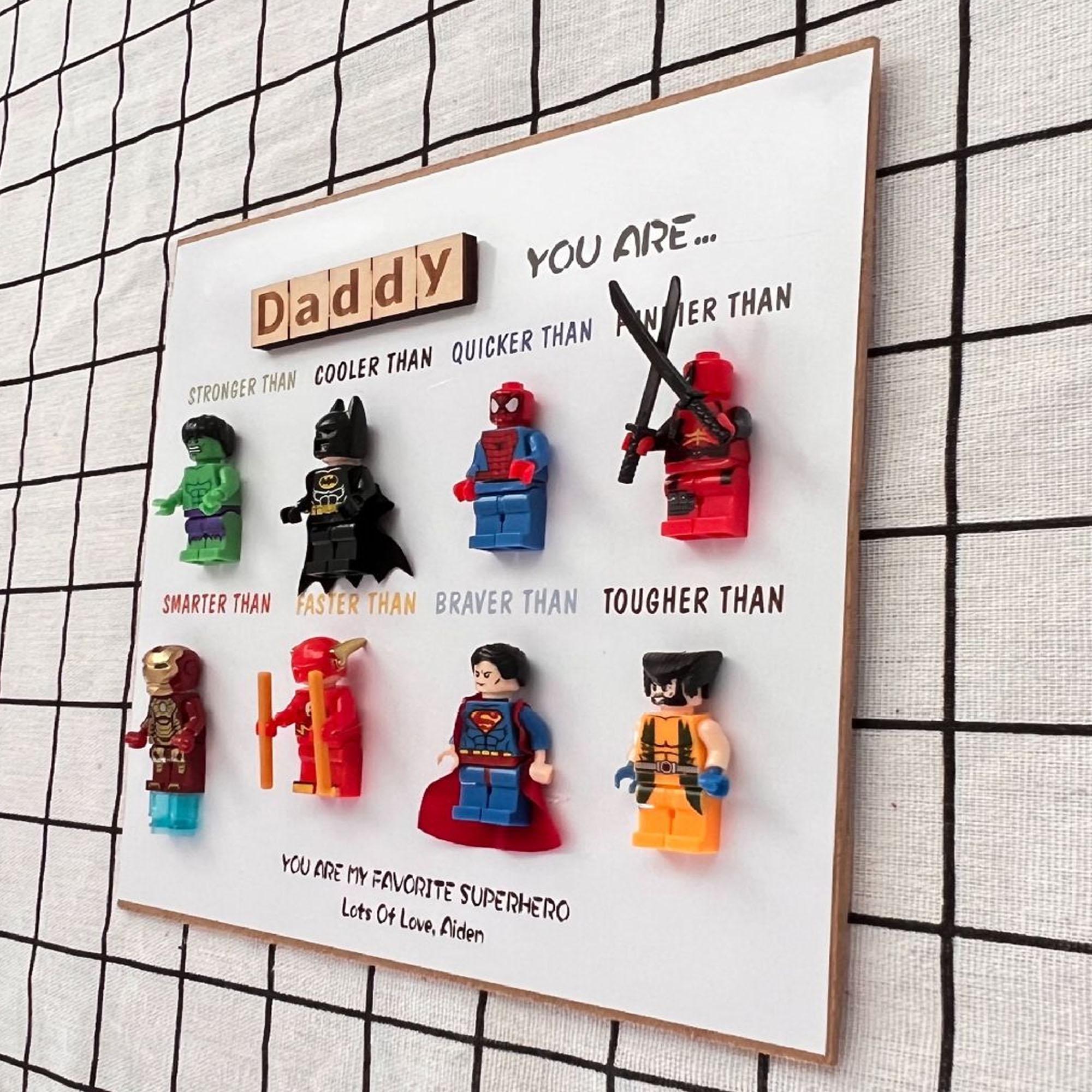 Personalized 2025 Fathers Day Gift, Superhero Birthday Gift, Father's ...