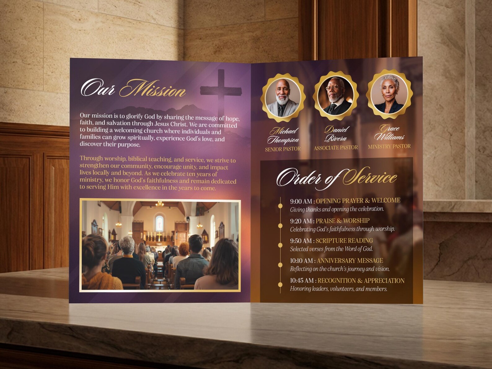 Pastoral Anniversary Program Template: Church Appreciation Event, DIY ...