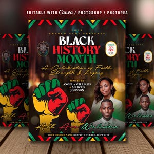 Black History Church Bulletin Covers - Etsy