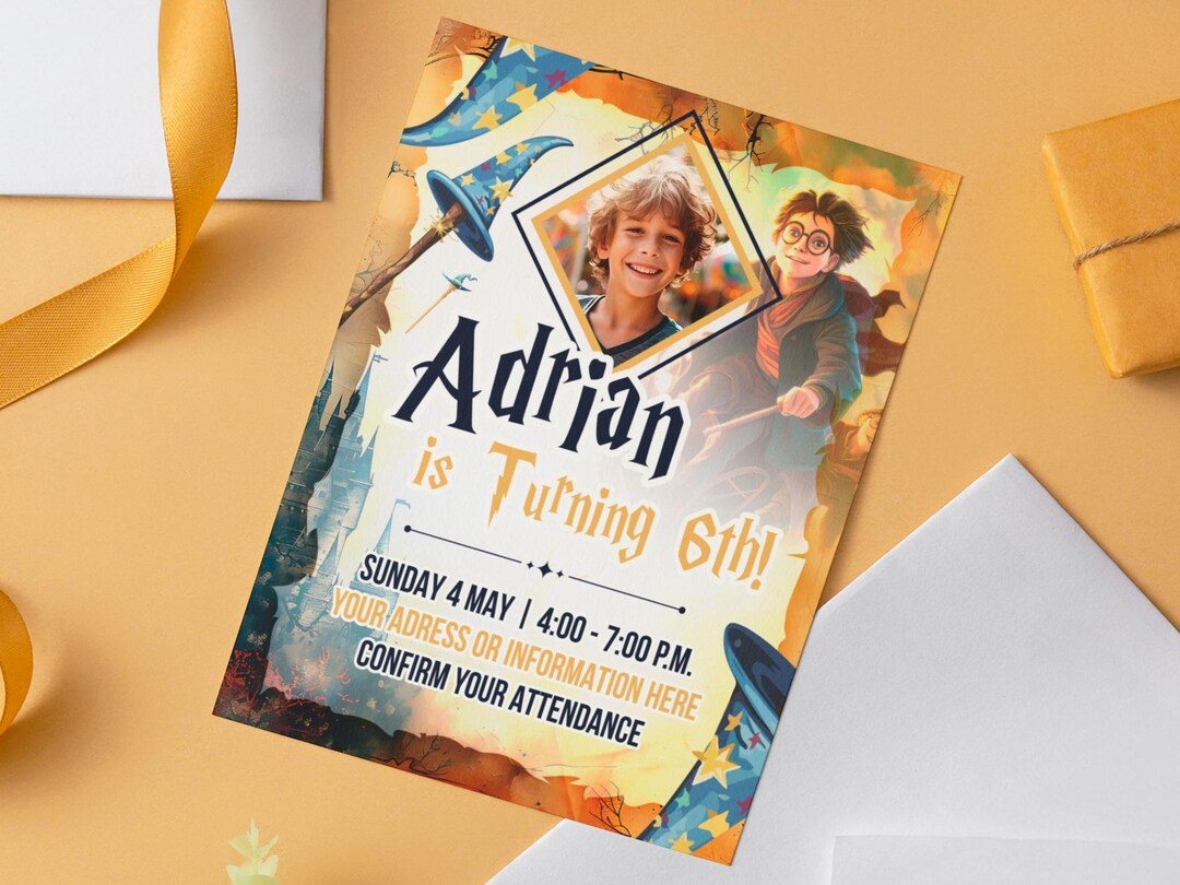Magic Party Birthday Invitation, Magic School Printable Template ...