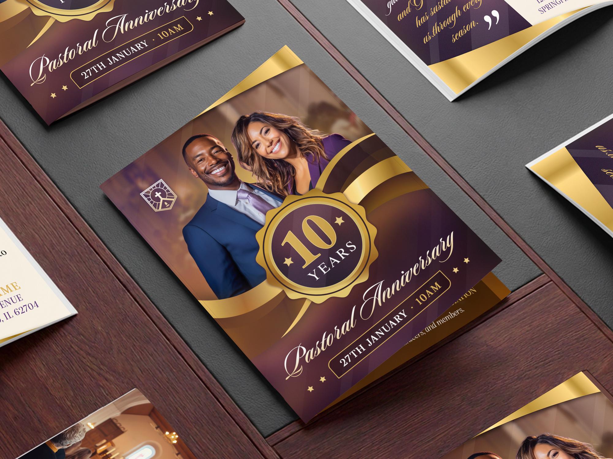 Pastoral Anniversary Program Template: Church Appreciation Event, DIY ...