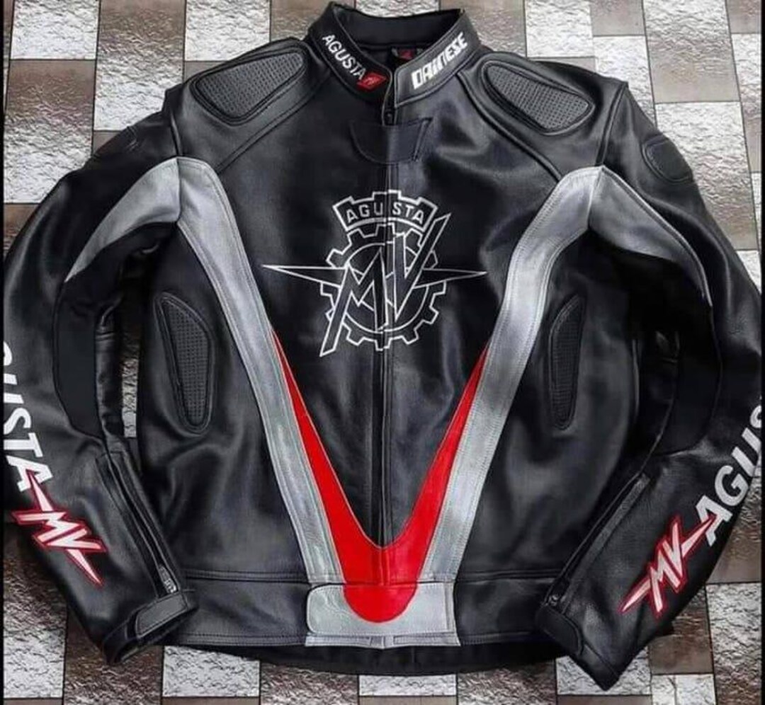 MV Agusta Motogp Handmade Leather Jacket, Motorcycle Jacket, Biker ...