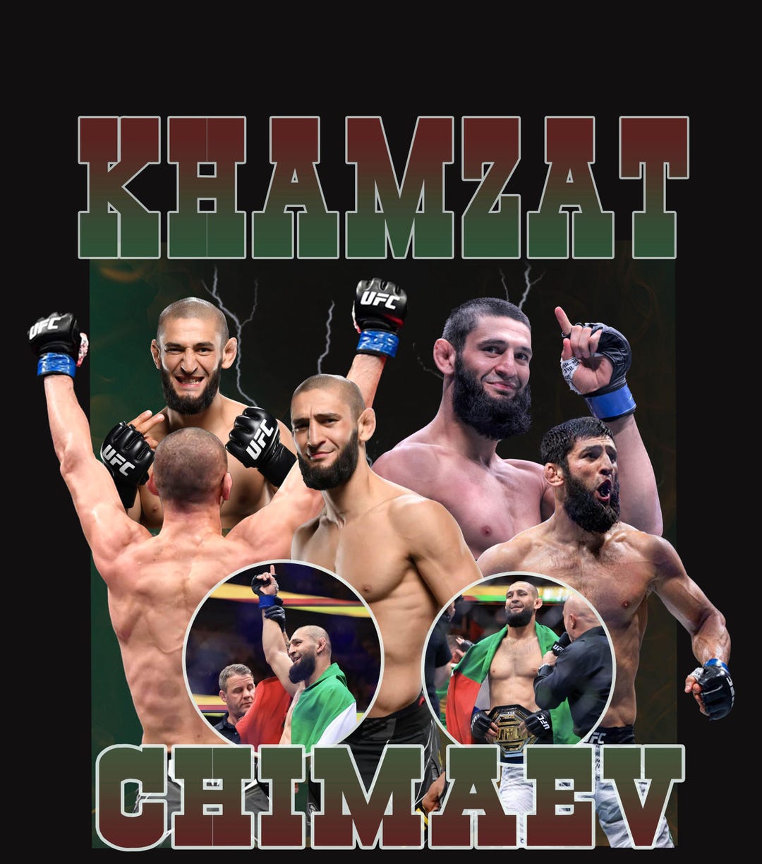 Khamzat Chimaev Ufc T Shirt Design PNG Instant Download 300 Dpi Png - Etsy