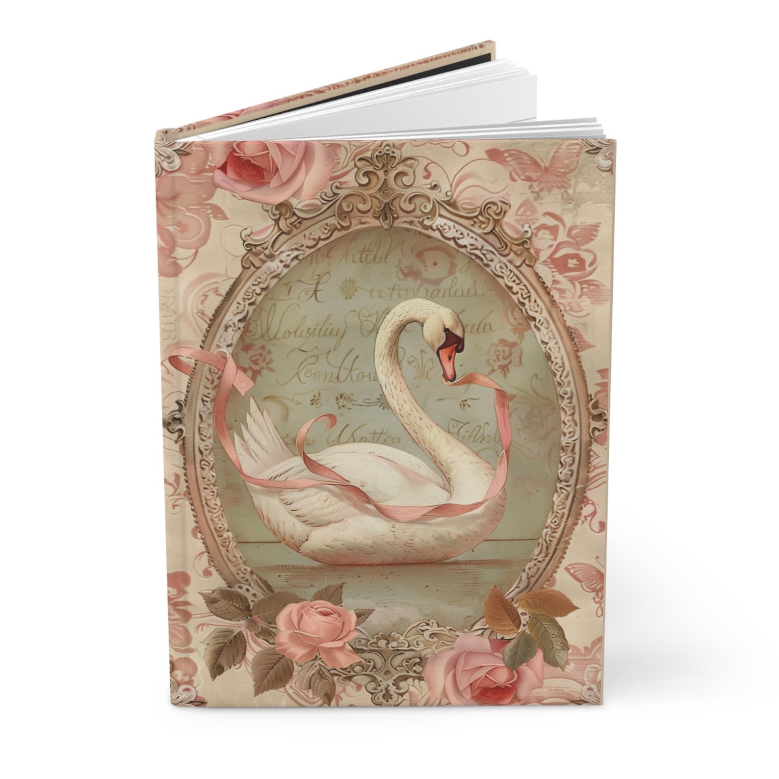 Vintage Swan Notebook | Victorian Aesthetic Journal | Balletcore Diary ...