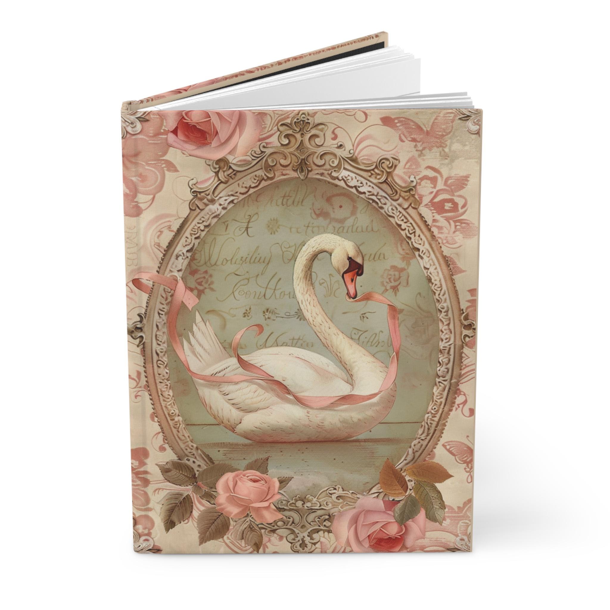 Vintage Swan Notebook | Victorian Aesthetic Journal | Balletcore Diary ...