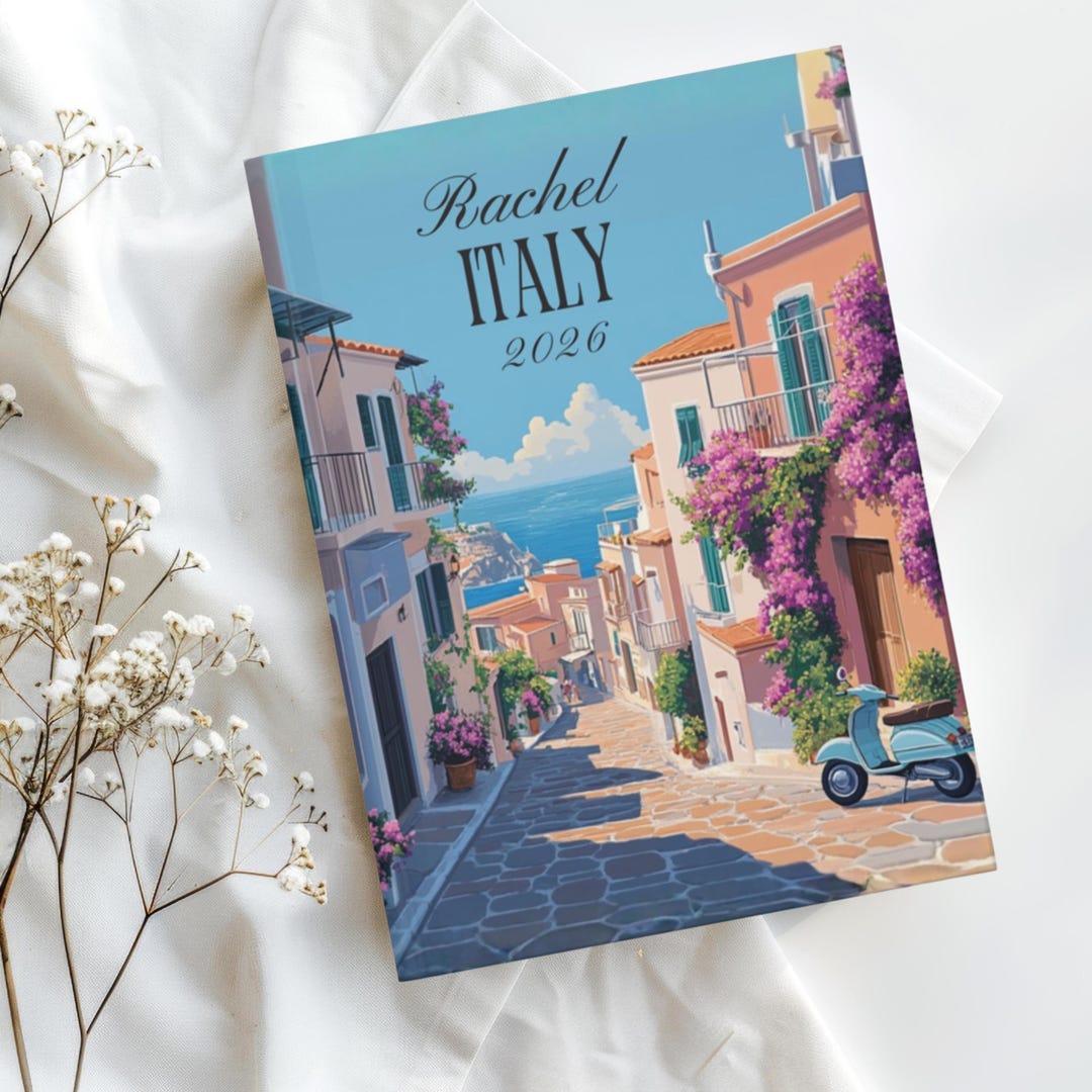 Personalized Italy Travel Journal 2026, Custom Name Notebook, Italy ...