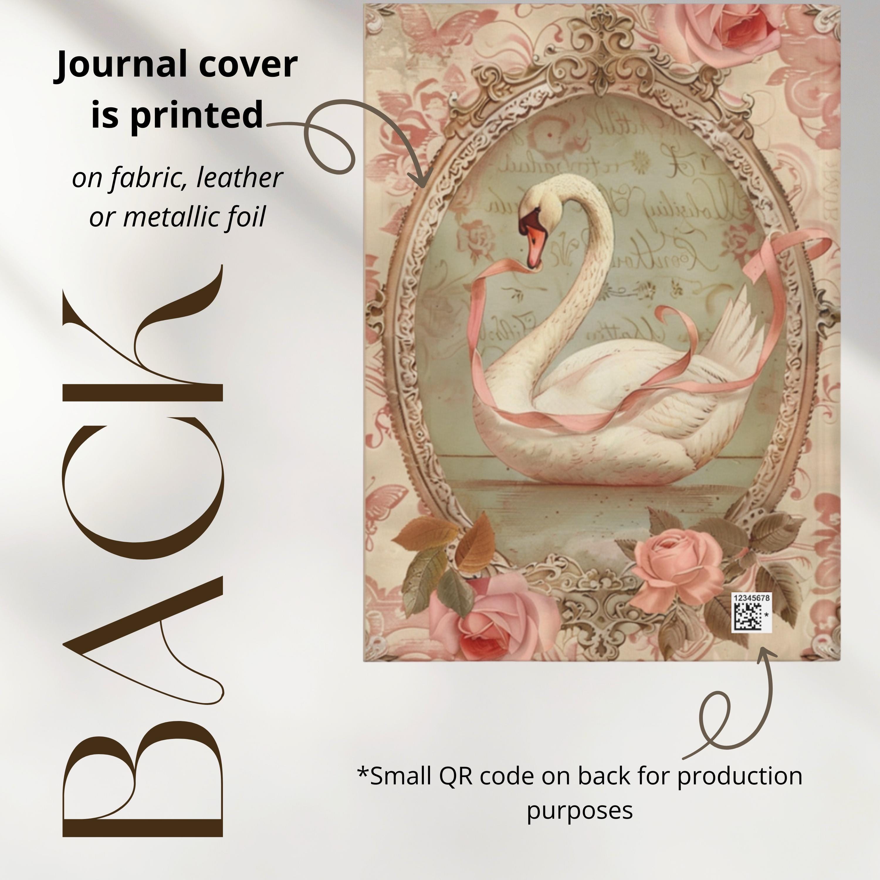Vintage Swan Notebook | Victorian Aesthetic Journal | Balletcore Diary ...