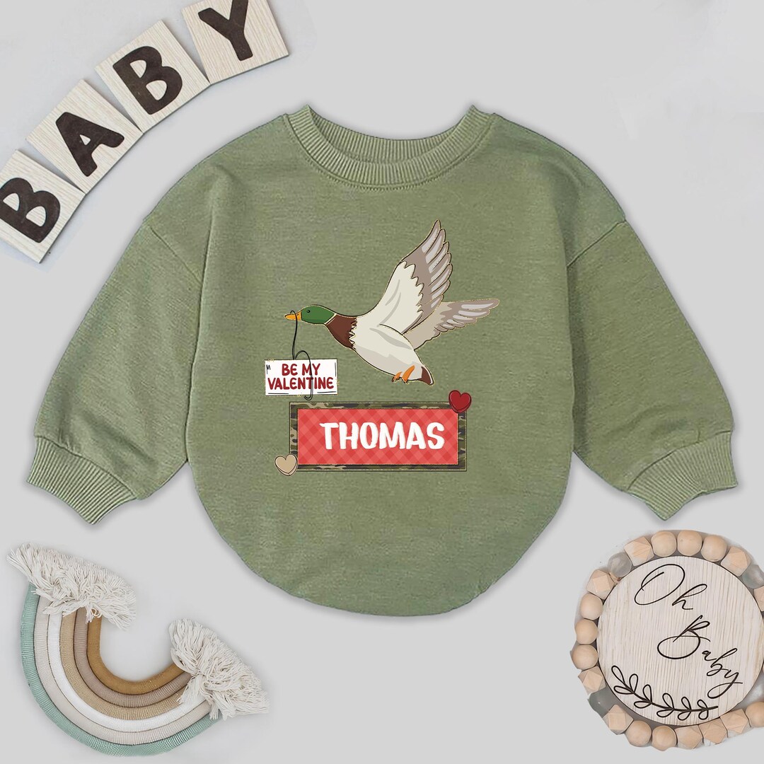Duck Hunting Valentine Baby Romper for Boys, Camo Mallard One Piece ...