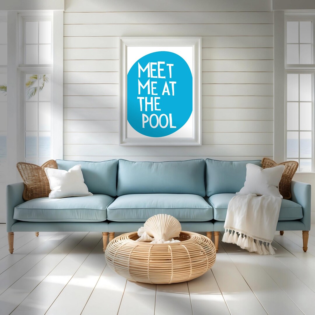 Pool Party Digital Download Poster Print, Meet Me at the Pool ...