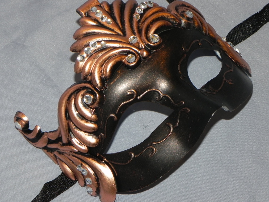Black and Copper Roman Emperor Halloween Mask Men's Mask - Etsy