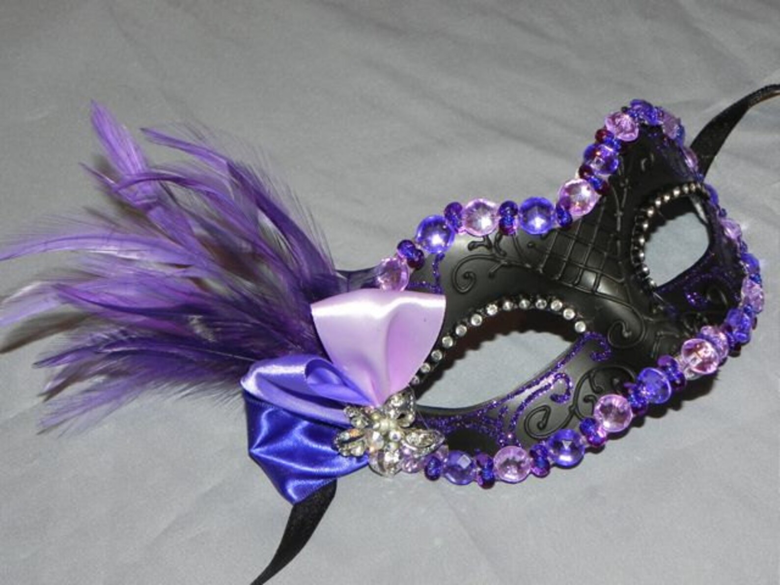 Halloween Mask Shades of Purple and Black-made to Order - Etsy