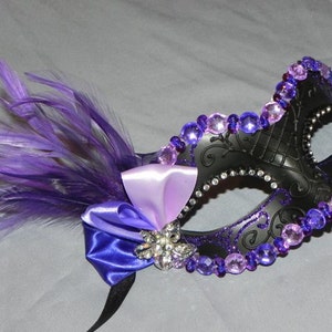 Halloween Mask Shades of Purple and Black-made to Order - Etsy