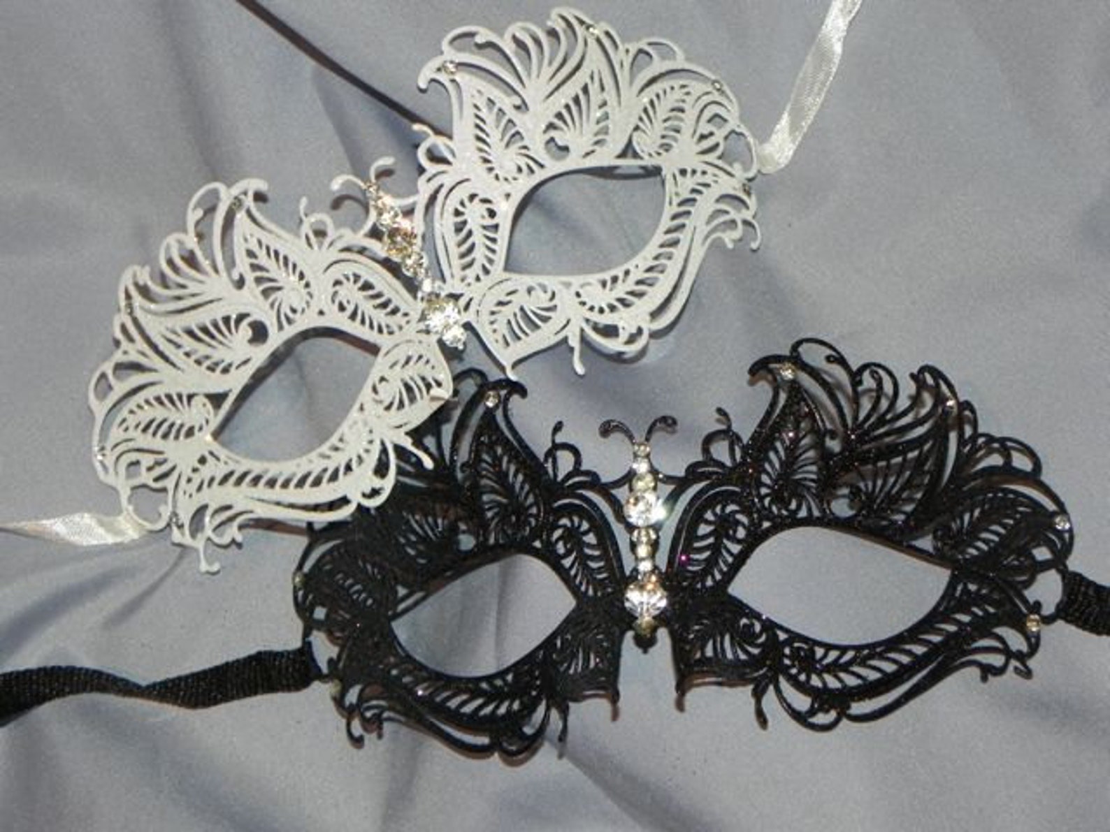 Laser Cut Masquerade Mask - With Rhinestone Accents - Etsy