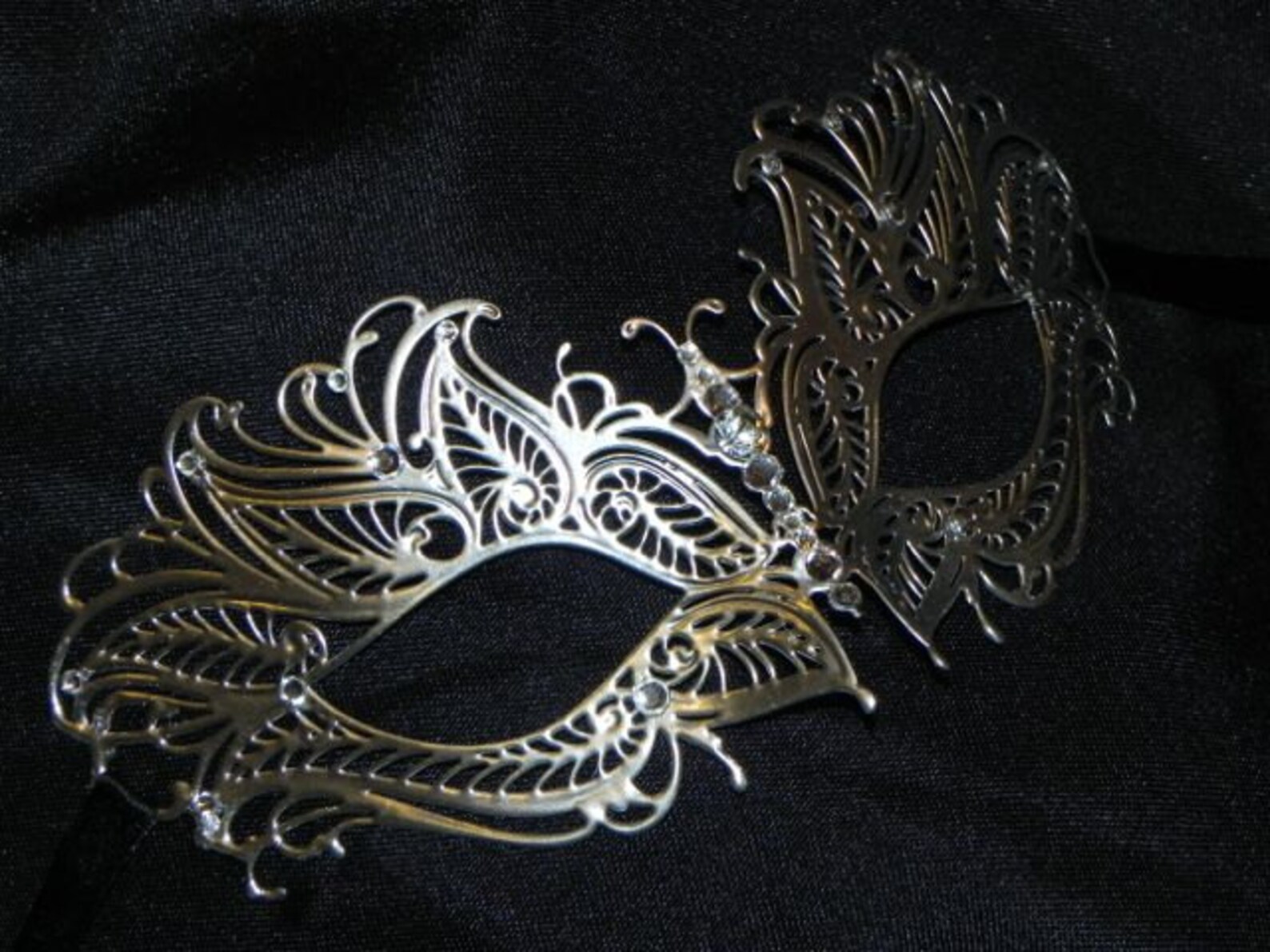 Laser Cut Masquerade Mask With Rhinestone Accents | Etsy