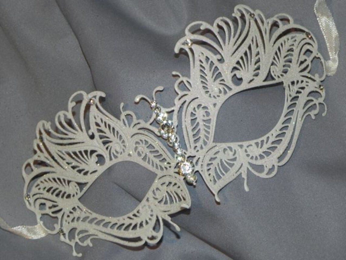 Laser Cut Masquerade Mask - With Rhinestone Accents - Etsy