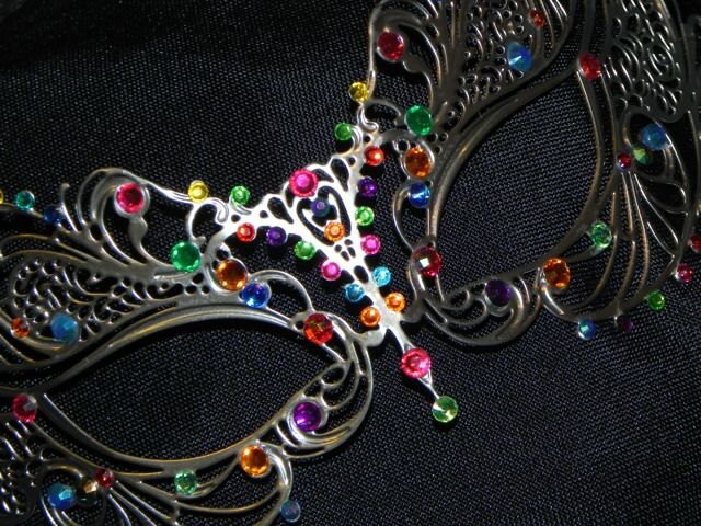 Multi Colored Metallic Masquerade Mask Rainbow Mask | Etsy