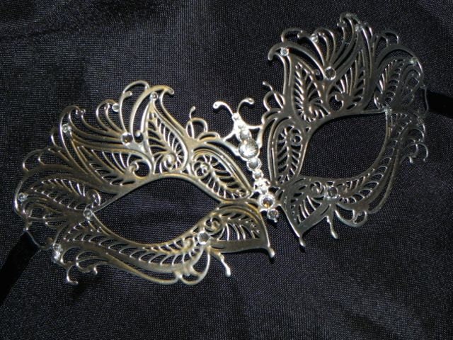 Laser Cut Masquerade Mask with Rhinestone Accents | Etsy