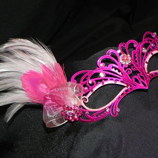 Hot Pink Masquerade Mask - Etsy