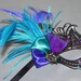 Black Metal Mask With Accents in Purple and Teal - Etsy