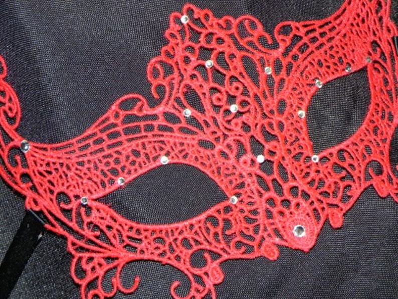 Red Lace Masquerade Mask Available in Lots of Colors - Etsy