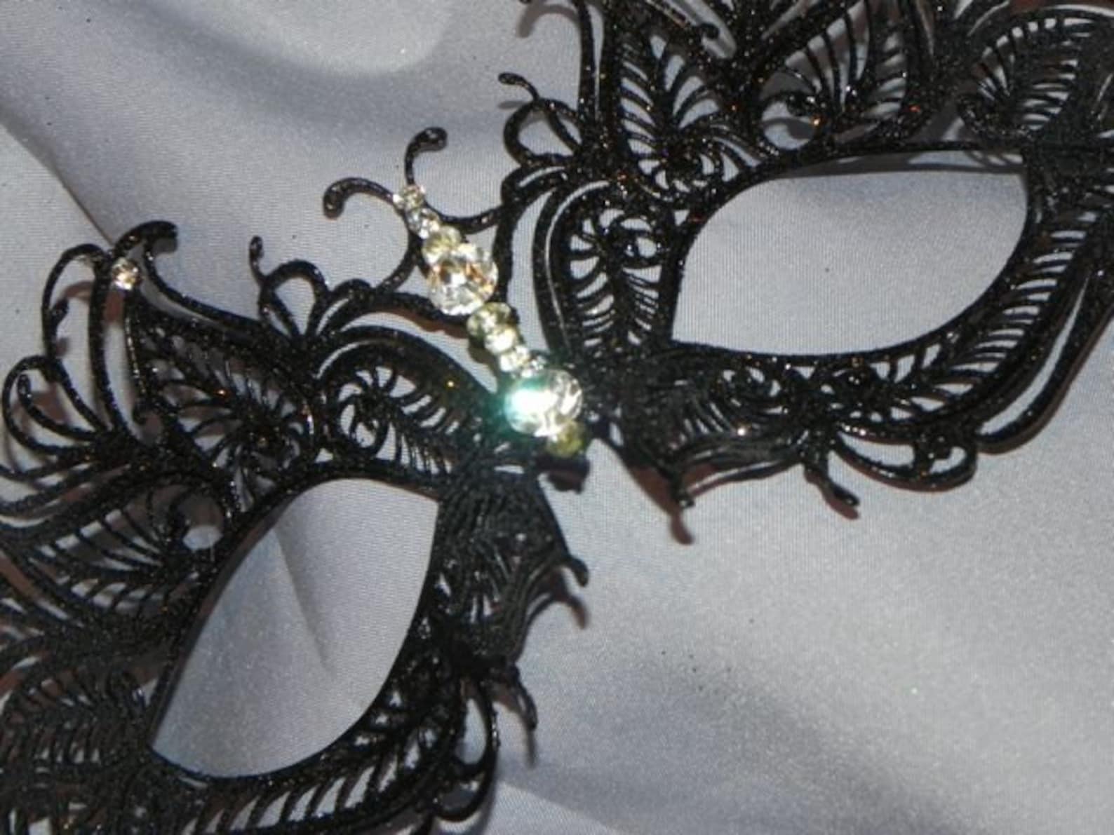 Laser Cut Masquerade Mask - With Rhinestone Accents - Etsy