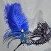 Black and Royal Blue Metallic Masquerade Mask Made to Order - Etsy