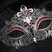 Silver and Red Halloween Metal Mask - Etsy