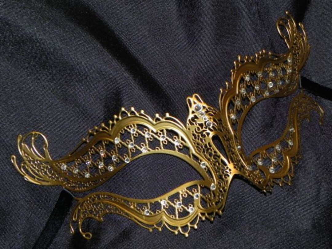 Metallic Lace Filigree Masquerade Mask - Etsy