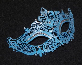 Blue Masquerade Mask - Etsy