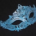 Light Blue Masquerade Mask With Glitter Accents - Etsy