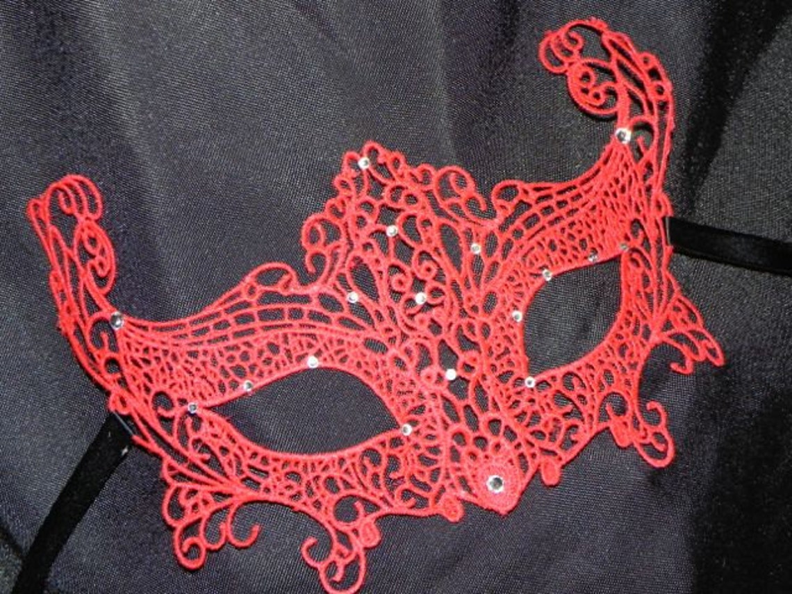 Red Lace Masquerade Mask Available in Lots of Colors - Etsy