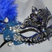Black and Royal Blue Metallic Masquerade Mask Made to Order - Etsy